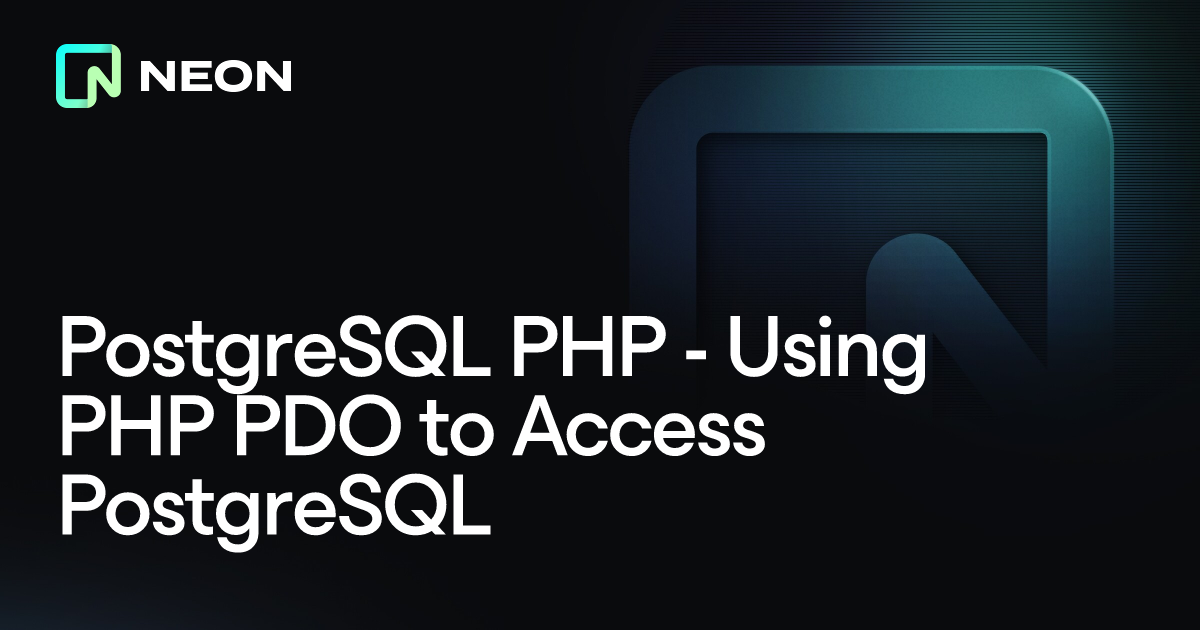 Postgresql Php Using Php Pdo To Access Postgresql